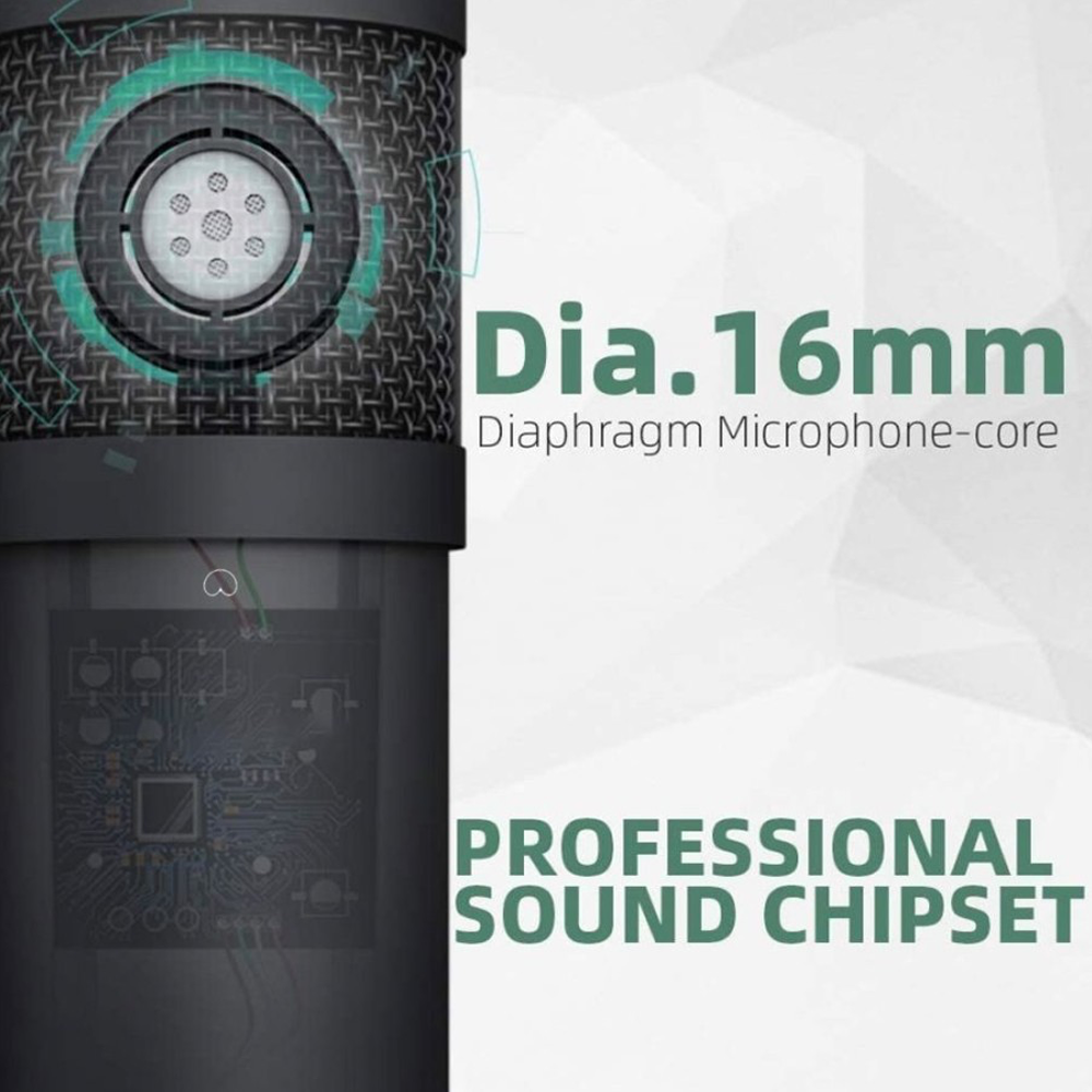 SOUNDTECH Lite Condenser Microphone Stand Table for PC Record Steaming ...