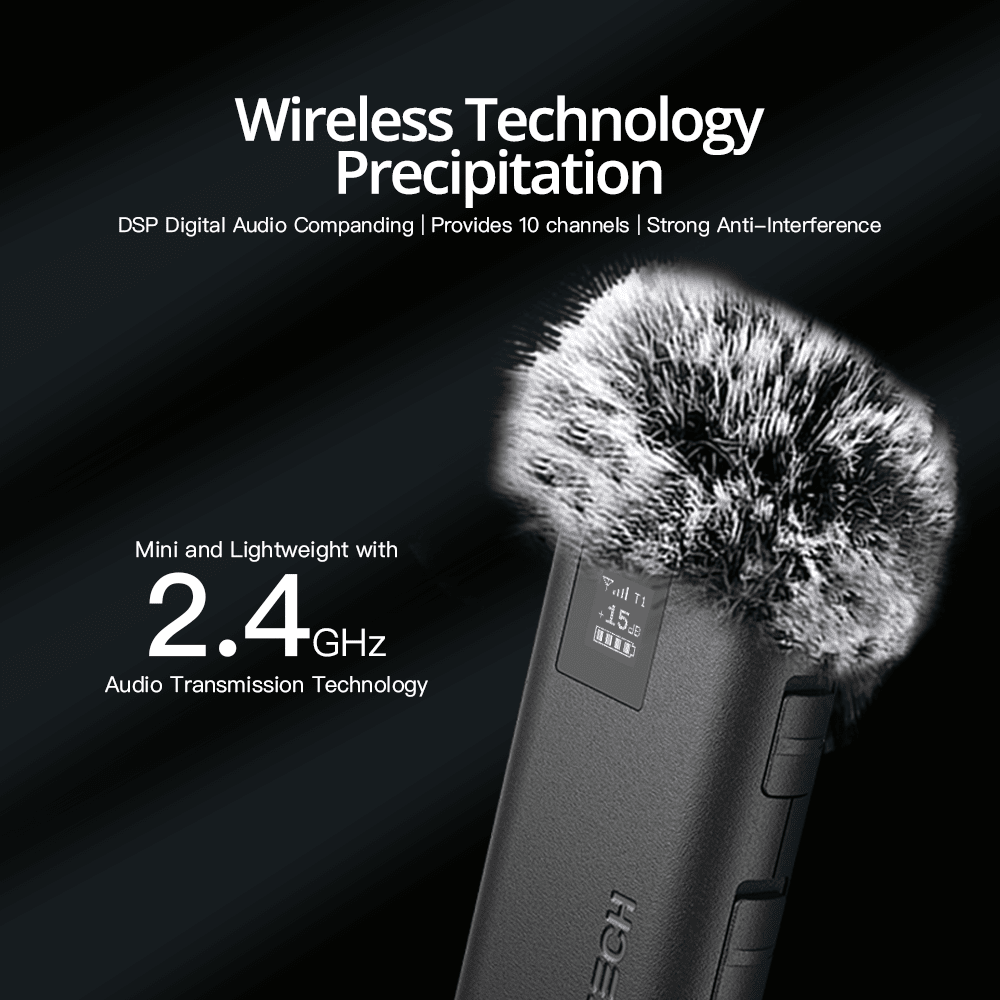 SOUNDTECH GO2 Wireless Microphone System 2.4Ghz with Anti Noise System ...